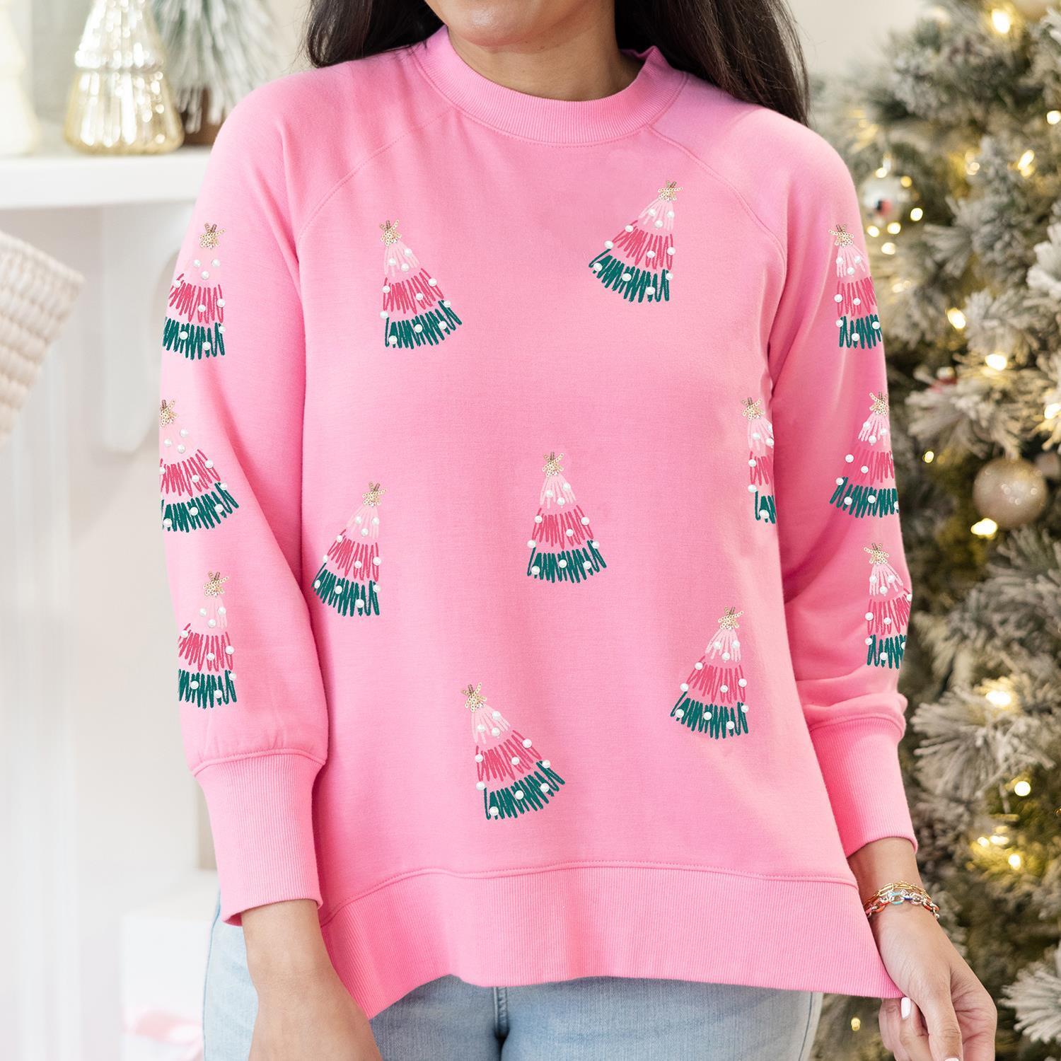 Mary Square - Sweatshirt Katie Trees Pink | Southern Roots